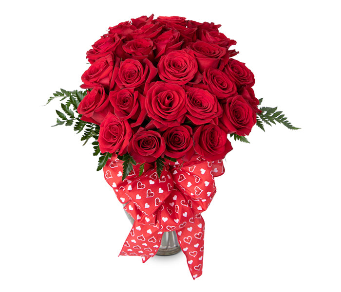 24 Red Rose Modern Valentine – Tai Flora Luxe